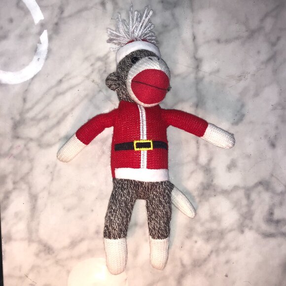 Galerie | Toys | Toy Galerie Sock Monkey Santa Suit Christmas Plush Stuffed Animal 1 Preowned ...